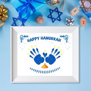 Hanukkah Handprint Craft, Handprint Art, Hanukkah Menorah, Preschool ...