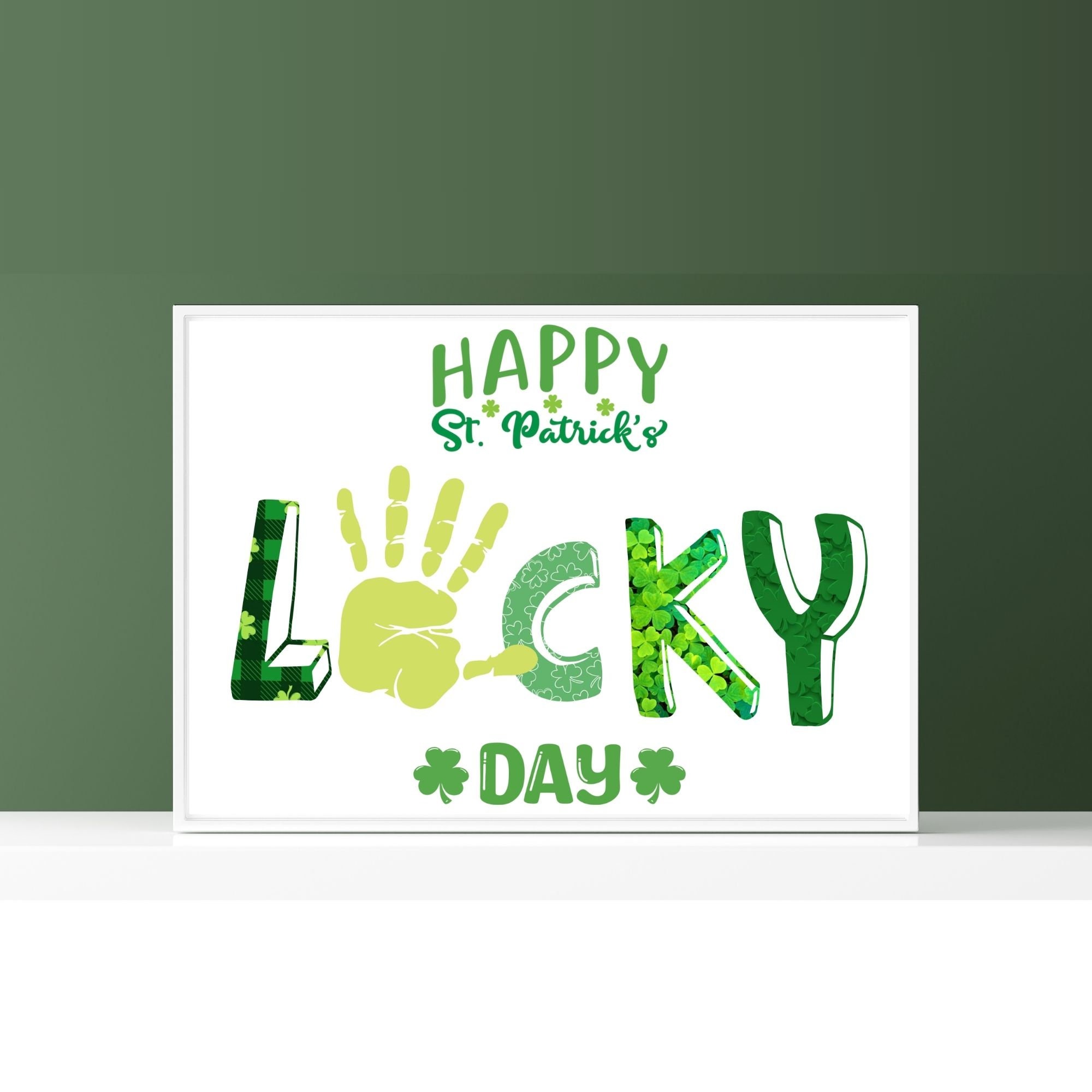 St Patrick's Day Lucky Handprint Art, St Patrick's Day Craft, St ...