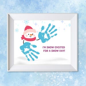 Snowman Handprint Craft, Winter Handprint Art, Winter Handprint ...