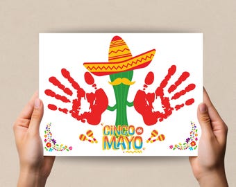 Cinco De Mayo Handprint Art, Guitar Handprint, Cinco De Mayo Craft ...