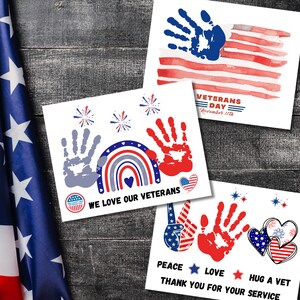 Veterans Day Handprint Art Bundle, Veterans Day Handprint Craft ...