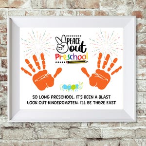 Preschool Handprint Craft, First Day of Preschool Handprint Art, Last ...