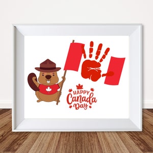 Canada Day Handprint Art, Handprint Craft Activity for Toddler Baby ...
