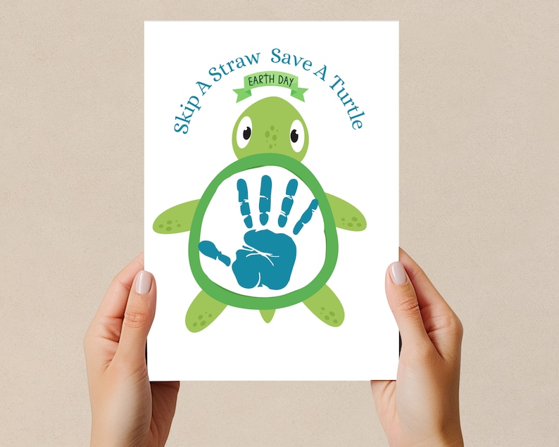 Earth Day Handprint Art, Handprint Earth Day Craft, Earth Day Keepsake ...