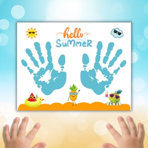 Summer Handprint Craft, Handprint Art, Hello Summer Handprint ...
