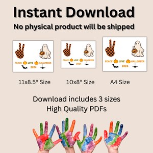 Halloween Handprint Art, Ghost Handprint Craft, Preschool Activity for ...