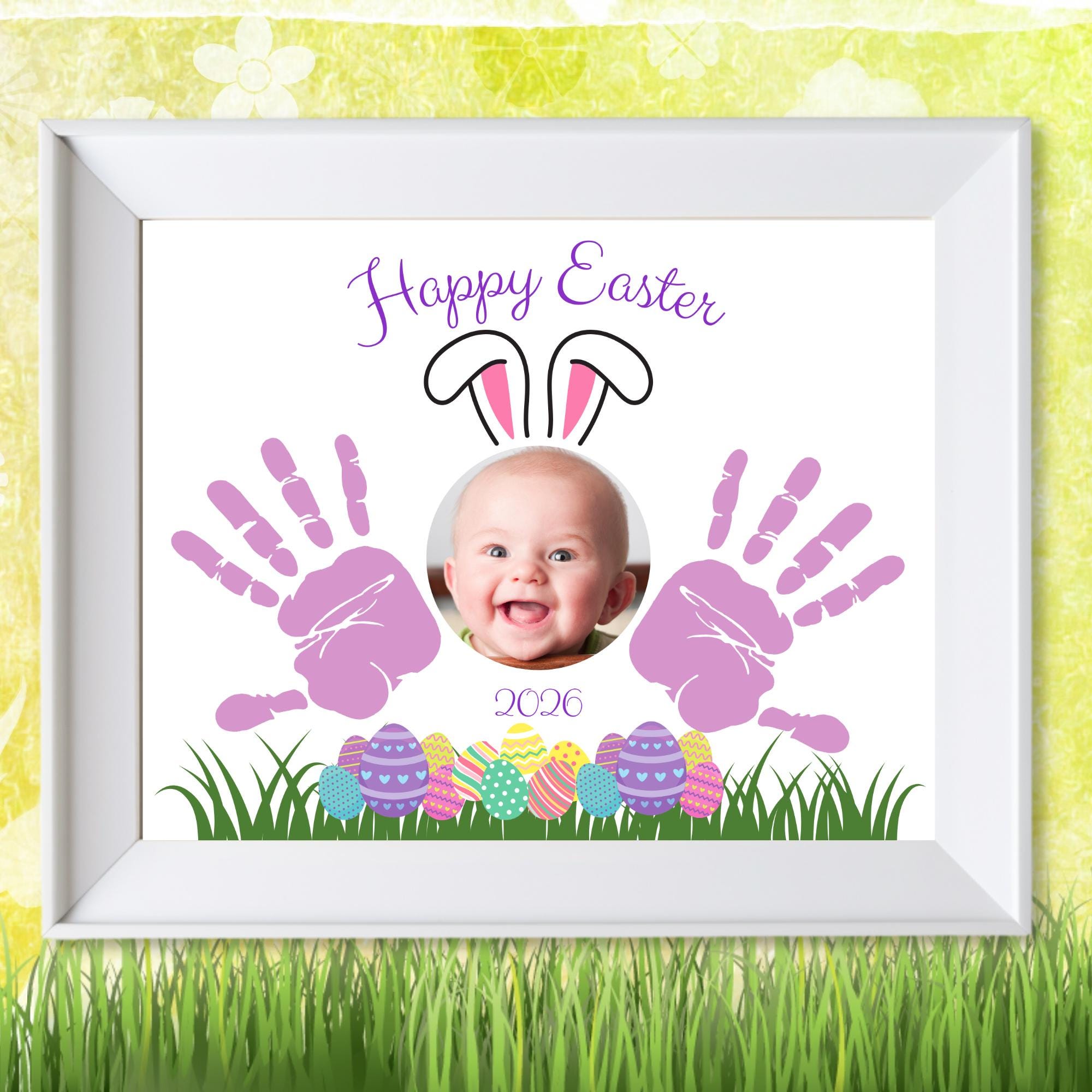 Easter Handprint Craft, Easter Photo Craft, Easter Keepsake, Editable ...