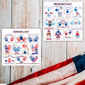Patriotic Handprint Bundle, Memorial Day, 4th of July, Labor Day ...