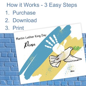 Martin Luther King Handprint Art, Handprint Craft, Printable Activity ...