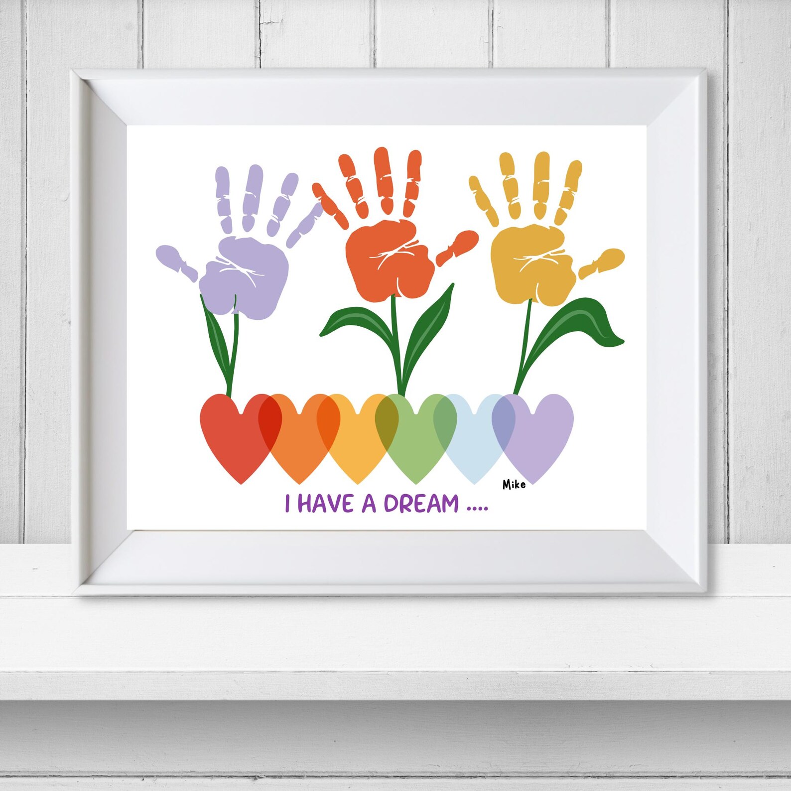 Martin Luther King Handprint Craft, Handprint Art, Printable Activity ...