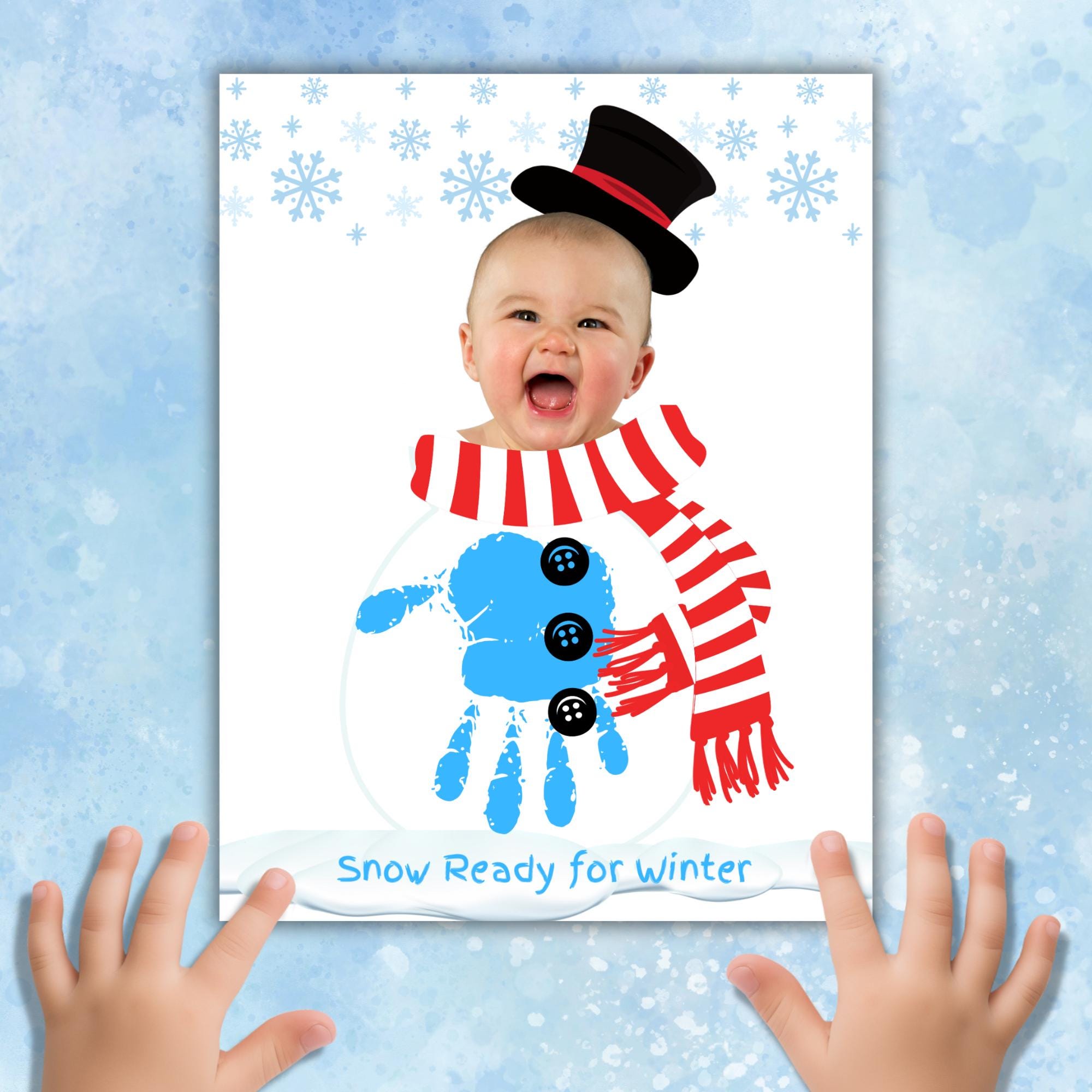 Winter Handprint Craft, Photo Craft, Preschool Activity, Toddler ...