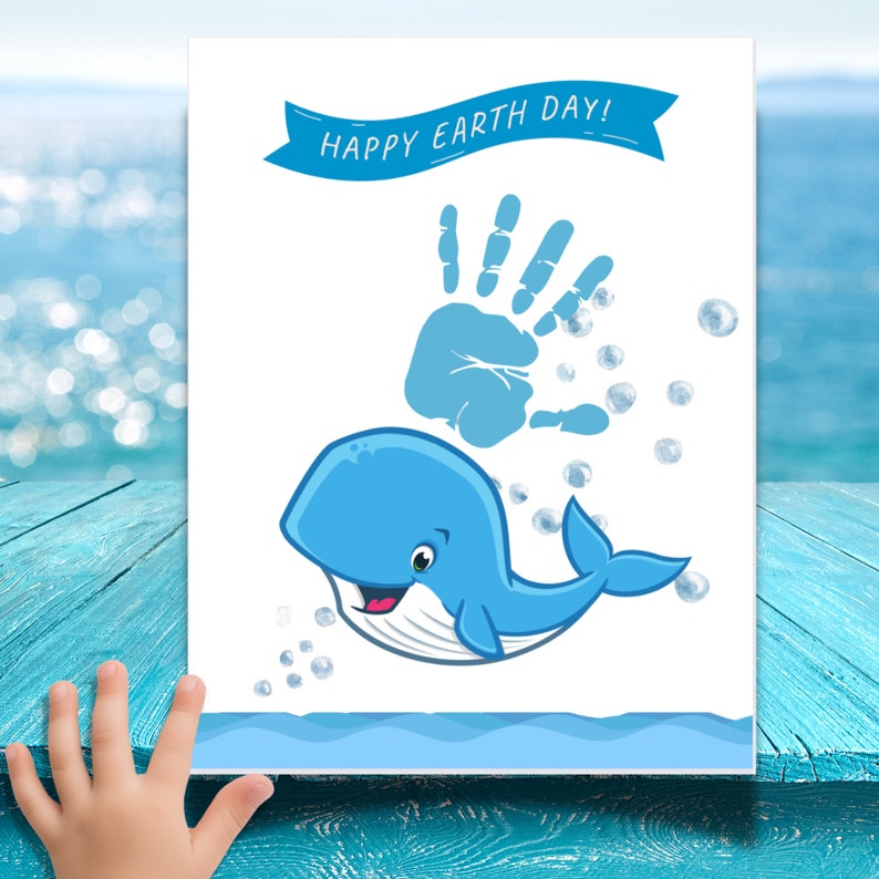 Earth Day Handprint Art, Handprint Earth Day Craft, Earth Day Keepsake ...
