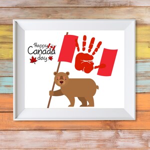 Canada Day Handprint Art, Handprint Craft Activity for Toddler Baby ...