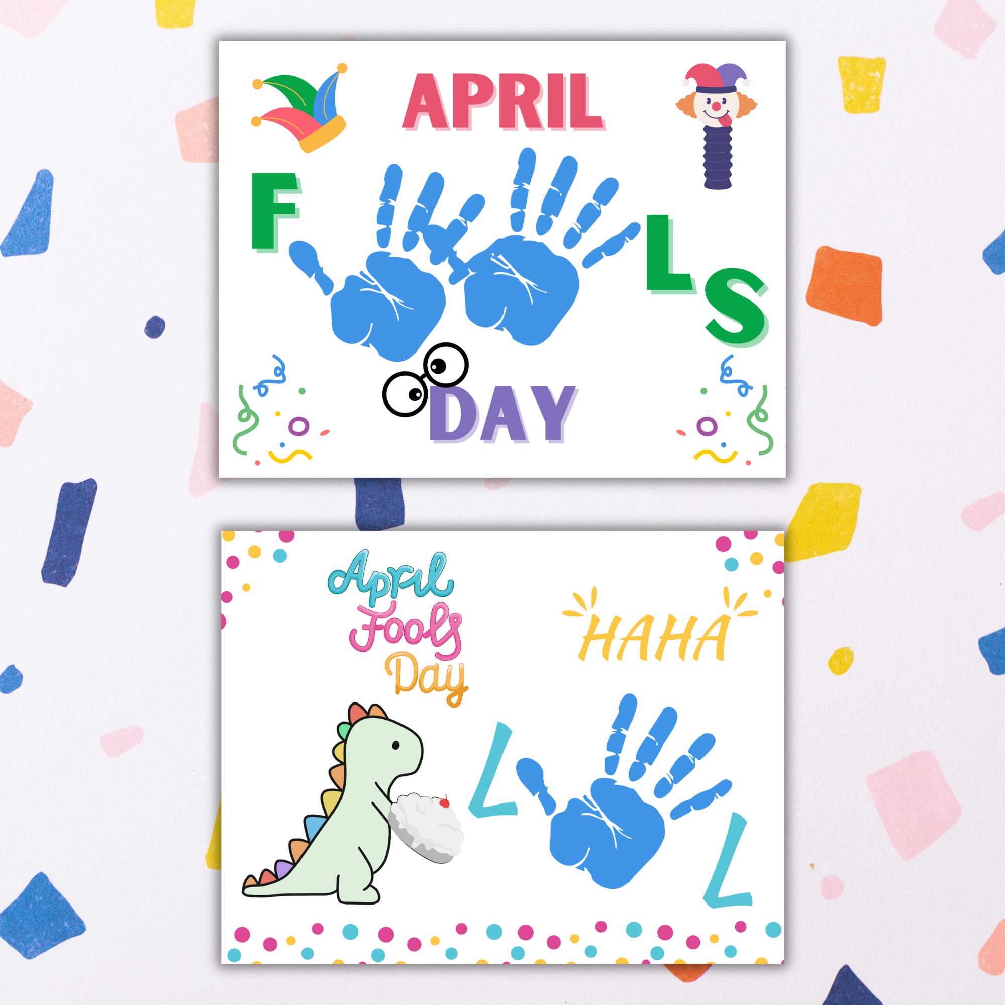 April Fools' Day Handprint Bundle, Handprint Craft, Preschool Handprint ...