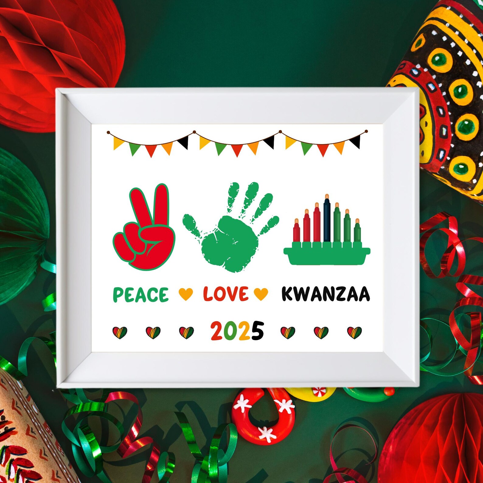 Kwanzaa Handprint Craft, Kwanzaa Handprint Art, Handprint Activity ...