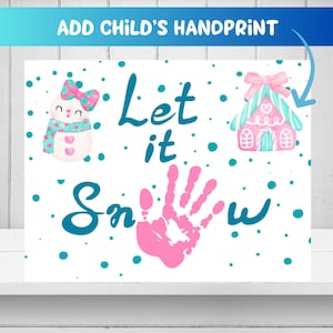 Winter Handprint Craft, Winter Handprint Art, Winter Handprint Keepsake ...