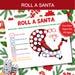 Roll a Santa Game, Printable Holiday Game, Christmas Party, Candy Game ...