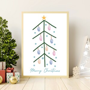 Christmas Fingerprint Craft, Handprint Art Christmas Boho Tree ...