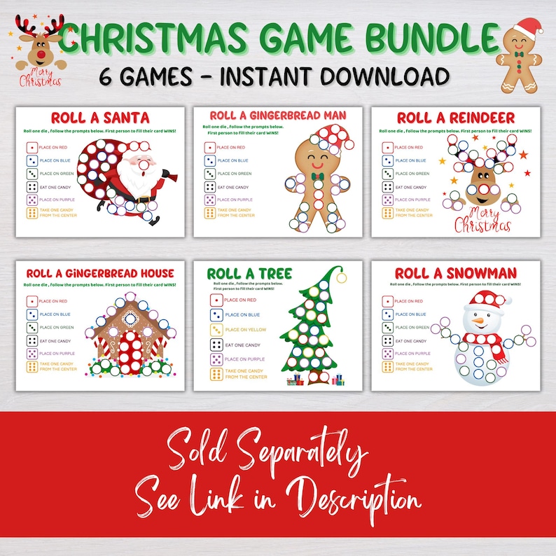 Roll a Tree Game, Printable Holiday Game, Christmas Party, Candy Game ...
