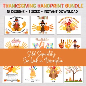 Thanksgiving Handprint Craft, Handprint Art, Preschool Activity for ...