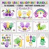 Mardi Gras Handprint Craft - Etsy