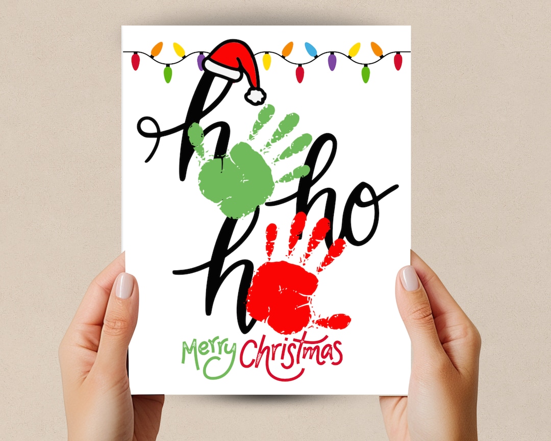 Christmas Handprint Craft, Handprint Art, Ho Ho Ho, Preschool Activity ...