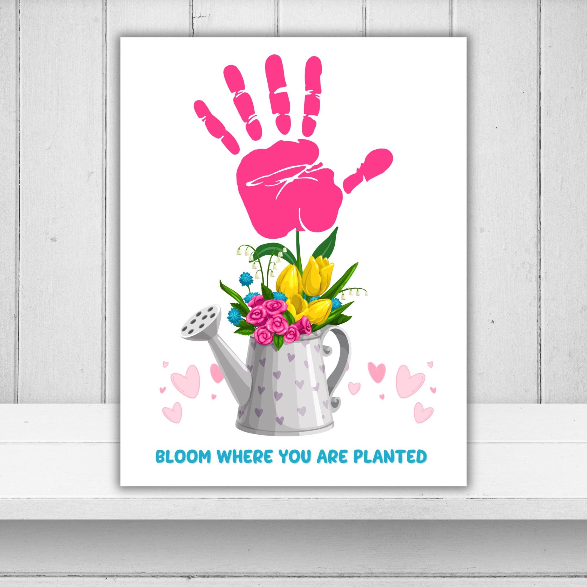 Spring Handprint Craft, Spring Keepsake Handprint, Spring Handprint ...
