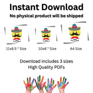 Cinco De Mayo Handprint Craft, Preschool Kids Baby Toddler Activity ...