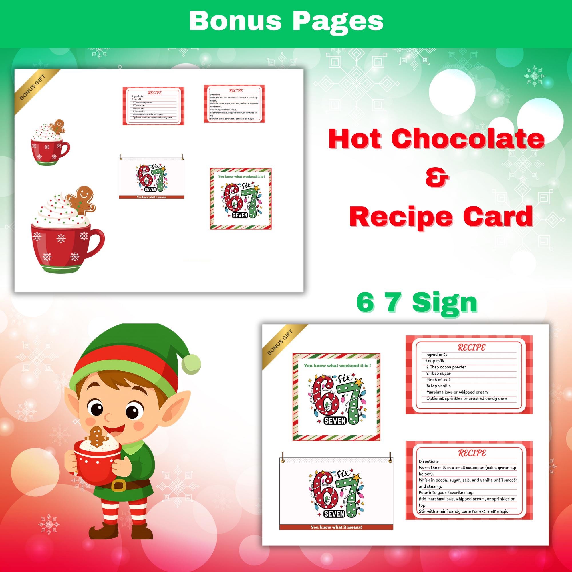 Printable Elf Props, Fun With the Elf, Staging Suggestions, 6 7 Elf ...