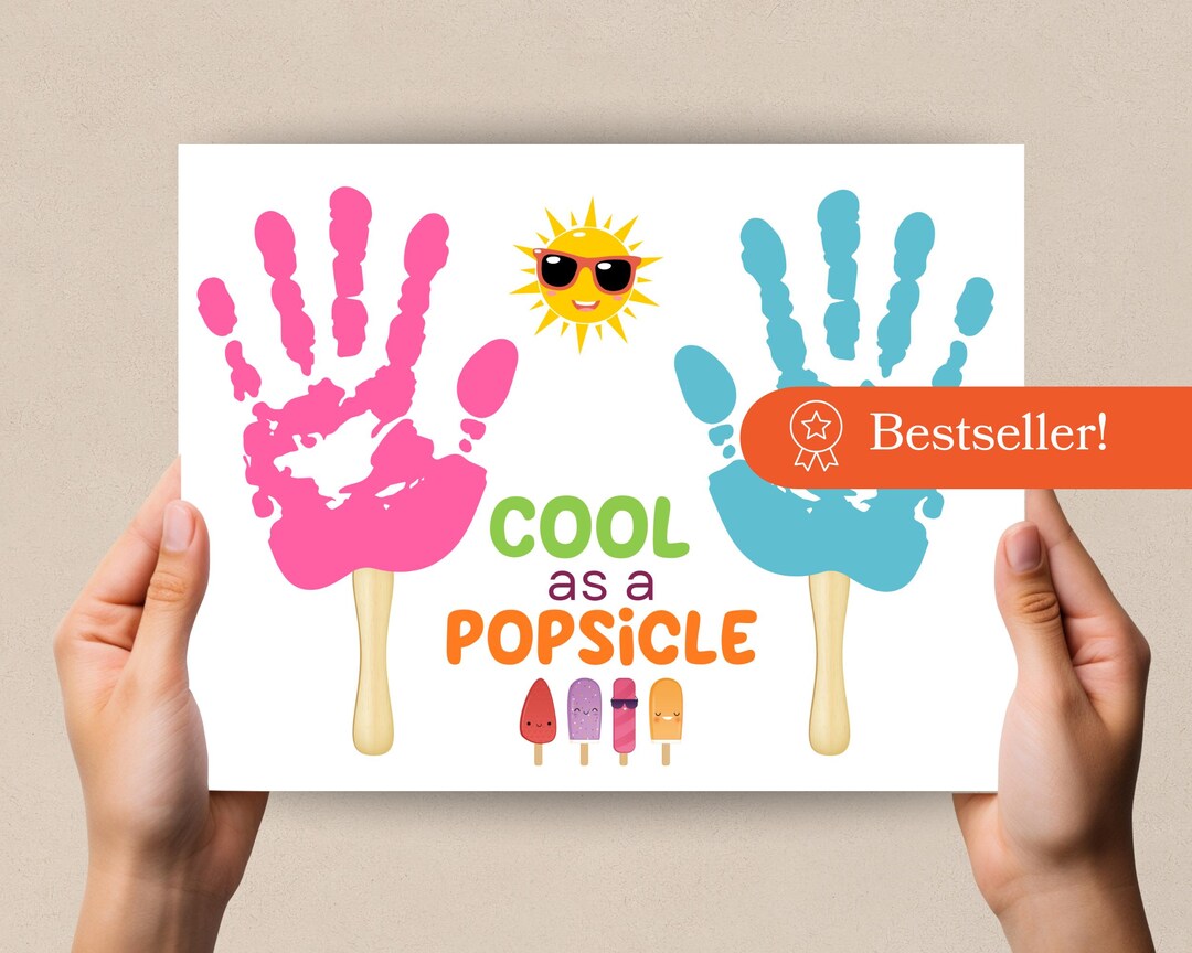 Summer Handprint Art, Preschool Activity for Babies, Toddlers, Kids ...