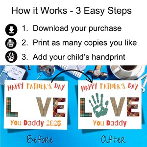 Father's Day Handprint Craft, Toddler Handprint, Preschool Activity ...