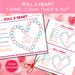 Valentine's Day Game, Roll a Heart Candy Game, Printable Game ...