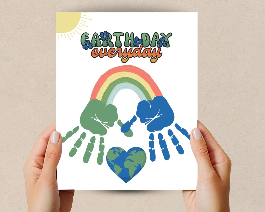 Earth Day Handprint Art, Earth Day Handprint Craft, Earth Day Keepsake ...