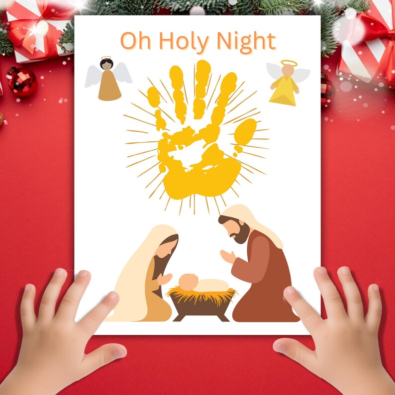 Nativity Handprint Craft, Preschool Handprint Craft, Sunday School ...