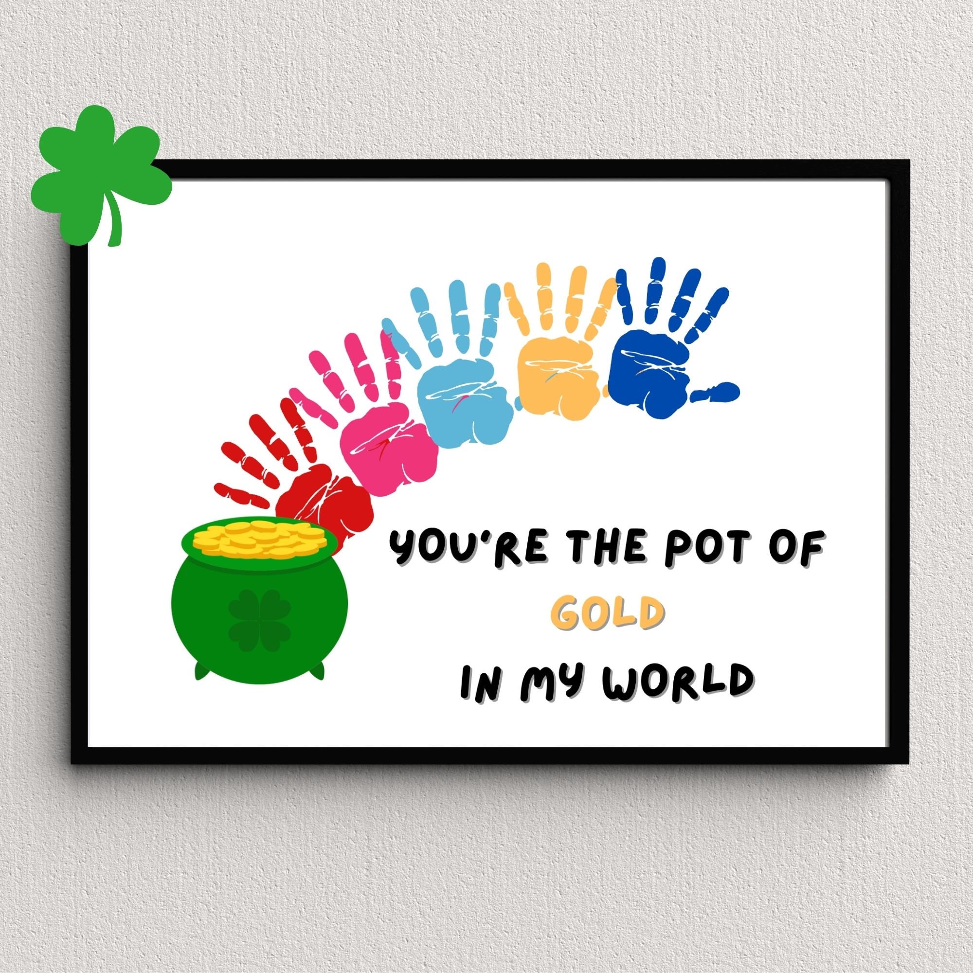 St Patrick's Day Handprint Pot of Gold, St Patrick's Day Craft, St ...