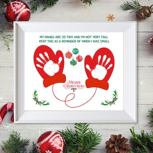 Christmas Handprint Craft Mittens Handprint Art, Handprint Poem ...