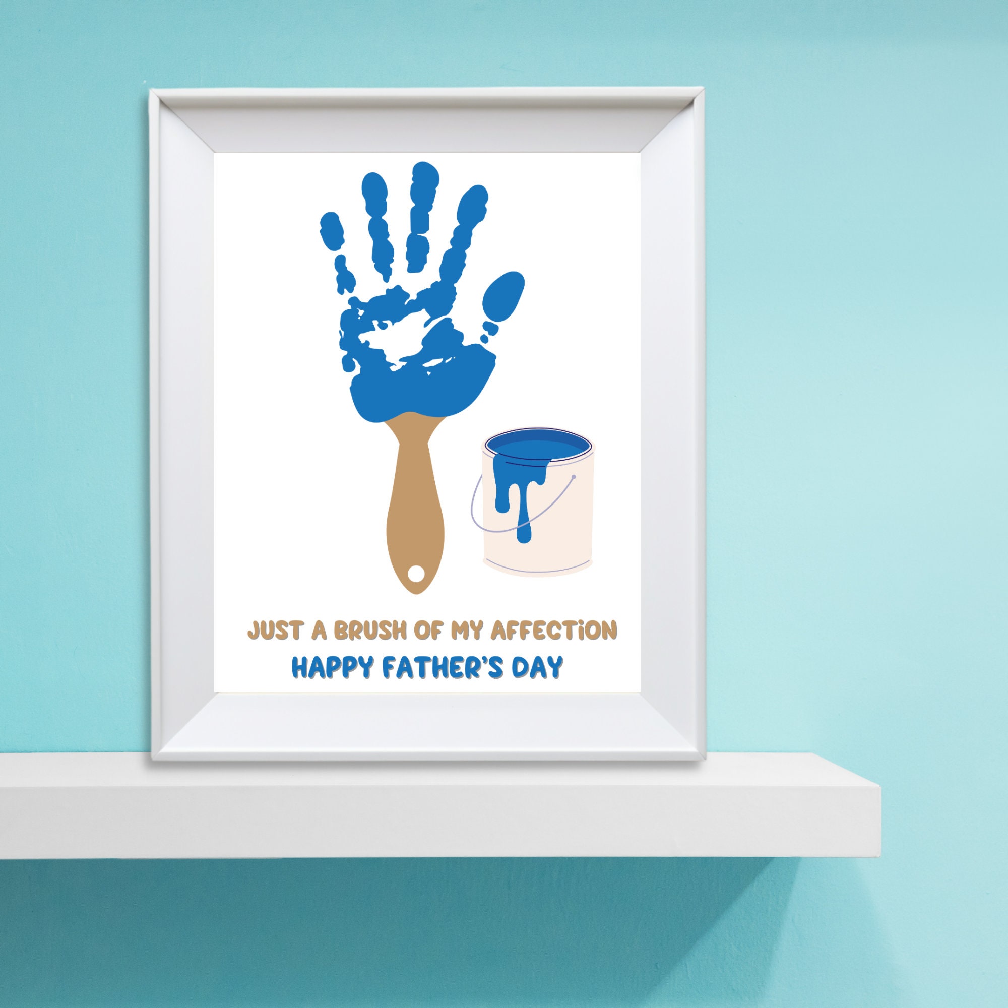 Father's Day Handprint Craft, Preschool Kids Baby Toddler Activity ...