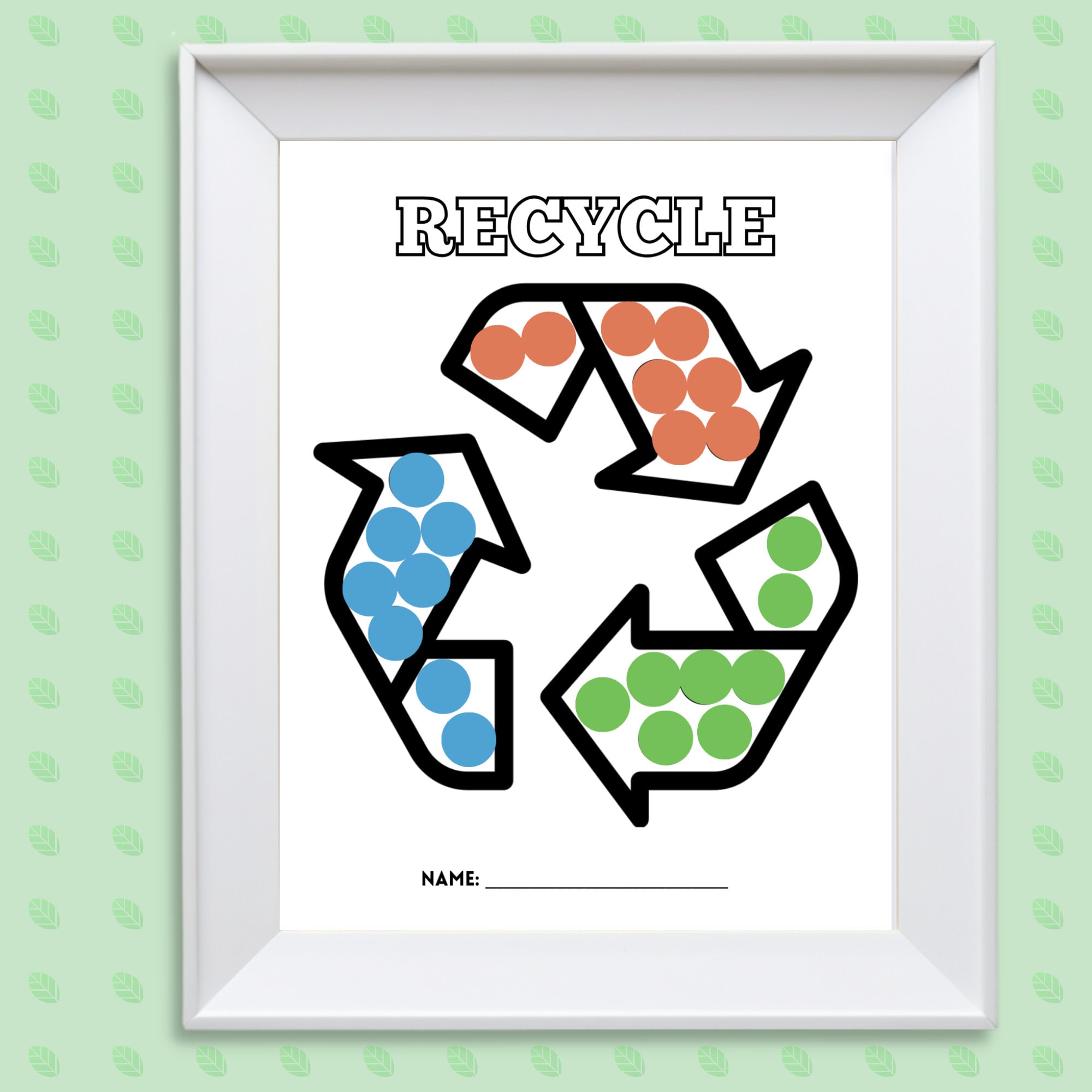 Earth Day Dot Marker Coloring Page for Preschoolers. Earth Day Activity ...