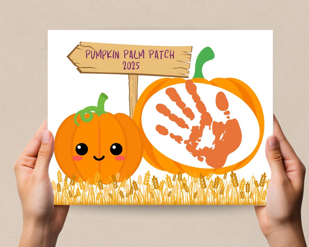 Halloween Handprint Art, Handprint Craft, Pumpkin Patch Preschool ...