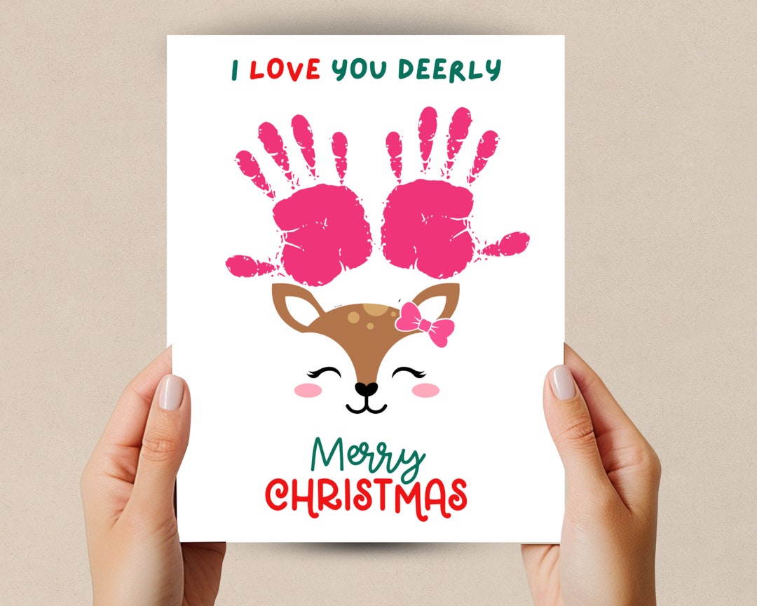 Christmas Handprint Craft, Handprint Art, Printable Preschool Parent ...