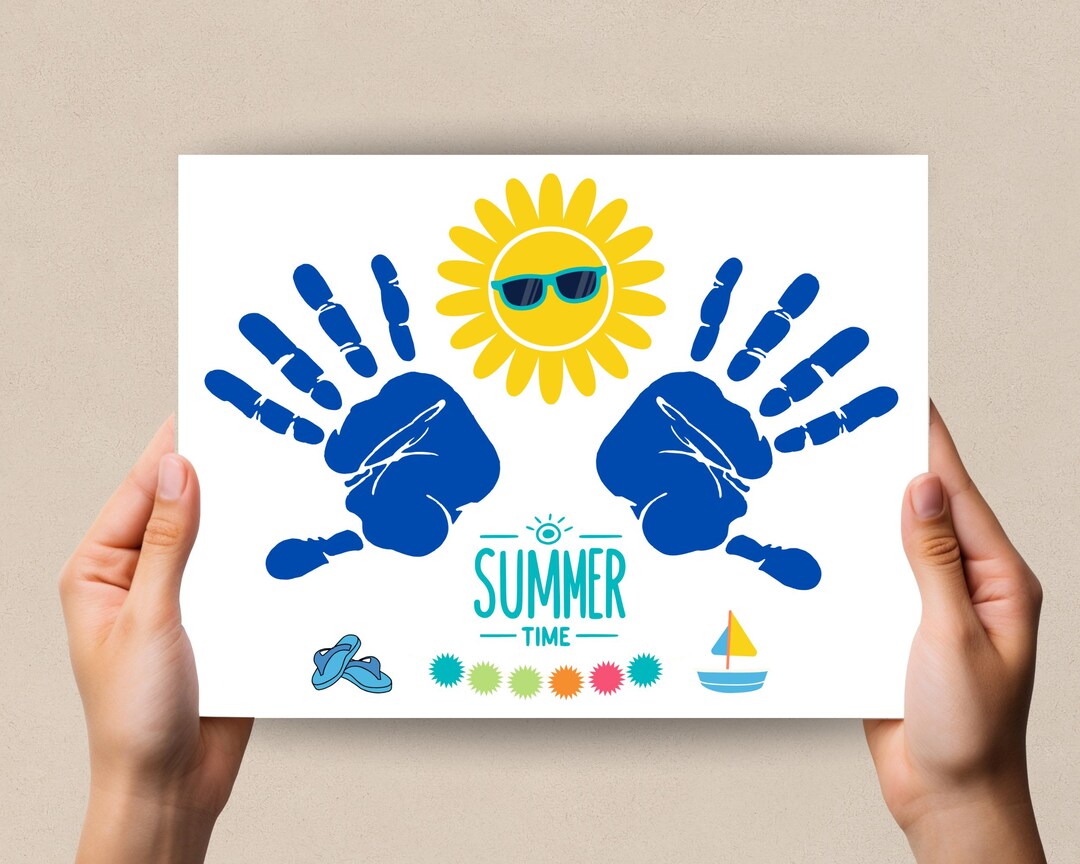 Summer Handprint Craft, Handprint Art, Infant Handprint, Preschool ...