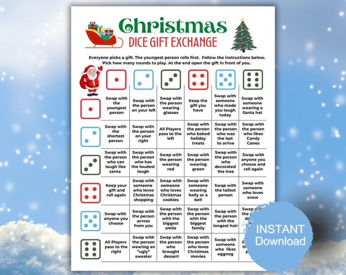 Roll a Gingerbread Man Game, Printable Holiday Game, Christmas Party ...