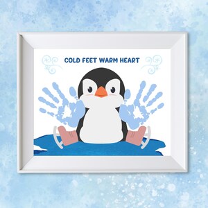 Winter Handprint Craft, Winter Handprint Art, Handprint Printable ...