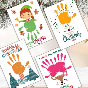 Christmas Cards Handprint Craft Bundle, 5"x7" Cards, Handprint Art ...