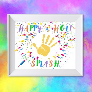 Holi Handprint Craft, Holi Handprint Art, Preschool Handprint Keepsake ...