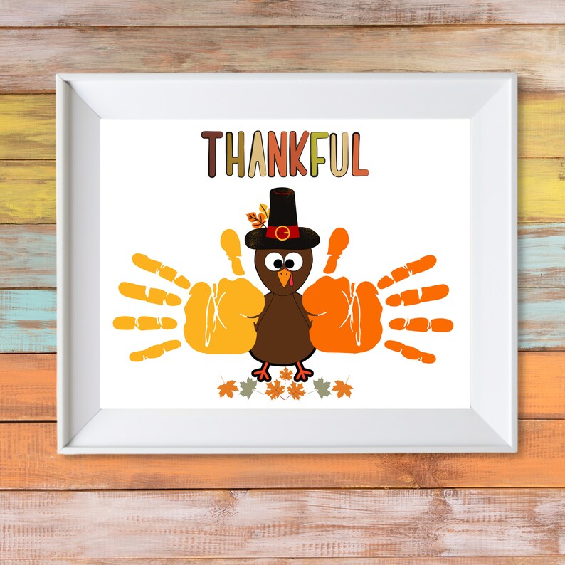 Thanksgiving Handprint Craft, Handprint Art, Preschool Activity for ...