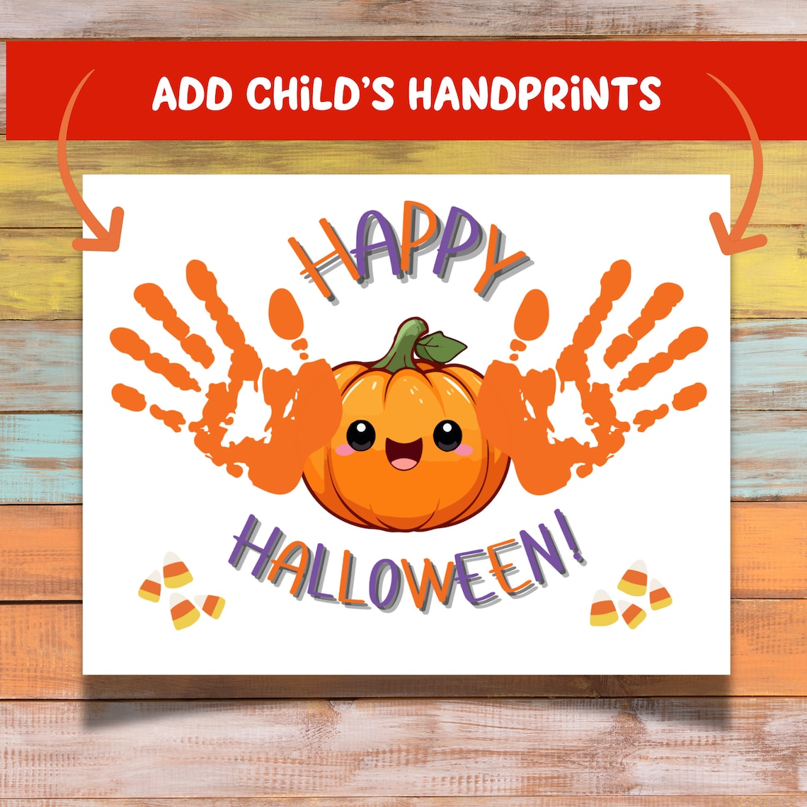 Halloween Handprint Art, Handprint Craft, Happy Halloween Preschool ...