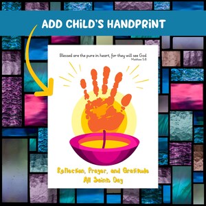 All Saints Day Handprint Craft, Handprint Art, Preschool Activity ...