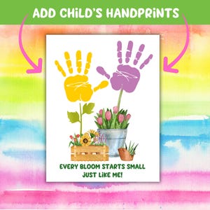 Spring Handprint Craft, Spring Keepsake Handprint, Spring Handprint ...