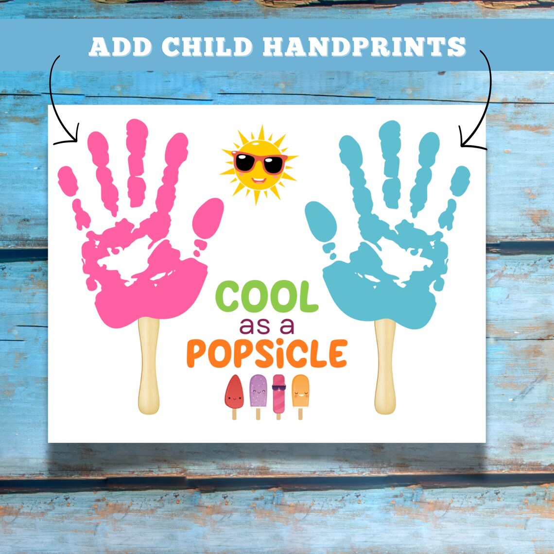 Summer Handprint Art, Preschool Activity for Babies, Toddlers, Kids ...
